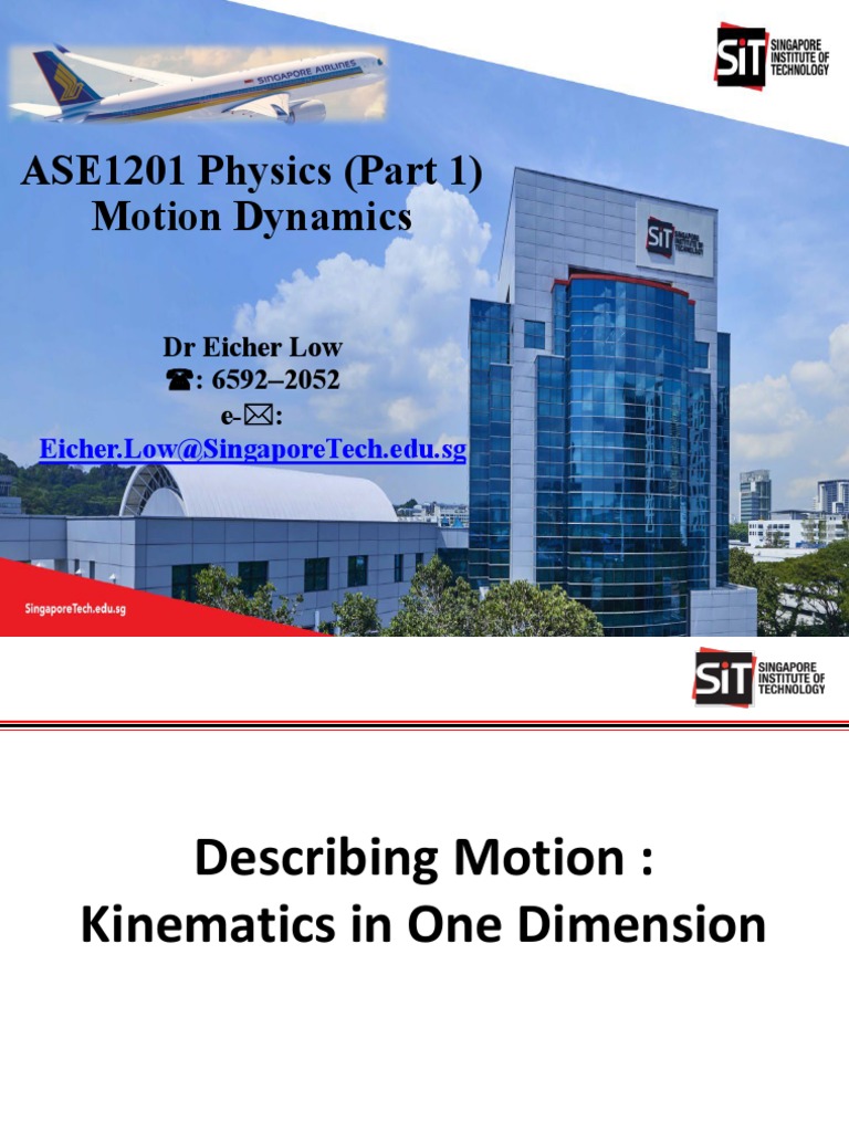 Lecture 3 Kinematics in One Dimension - Student | PDF | Velocity ...