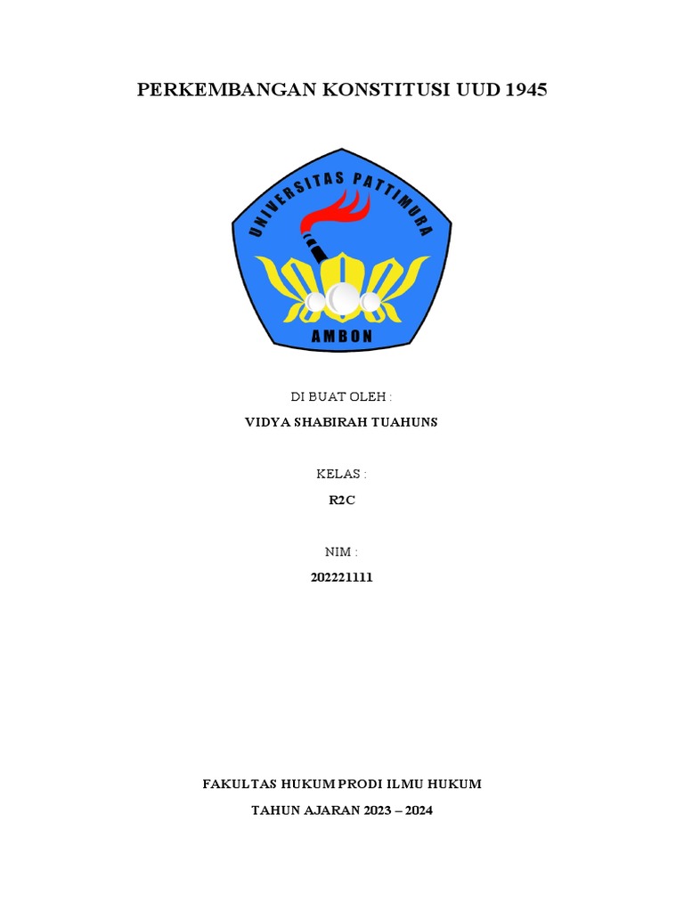 Perkembangan Konstitusi Uud 1945 | PDF