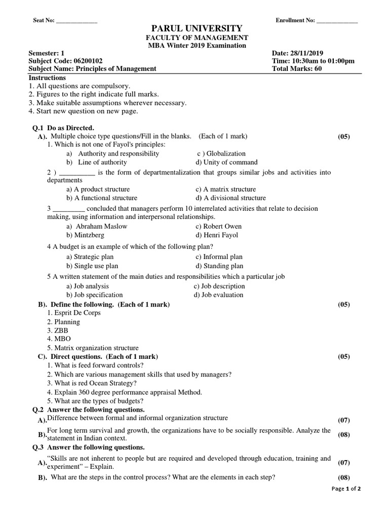 Parul University | PDF | Business