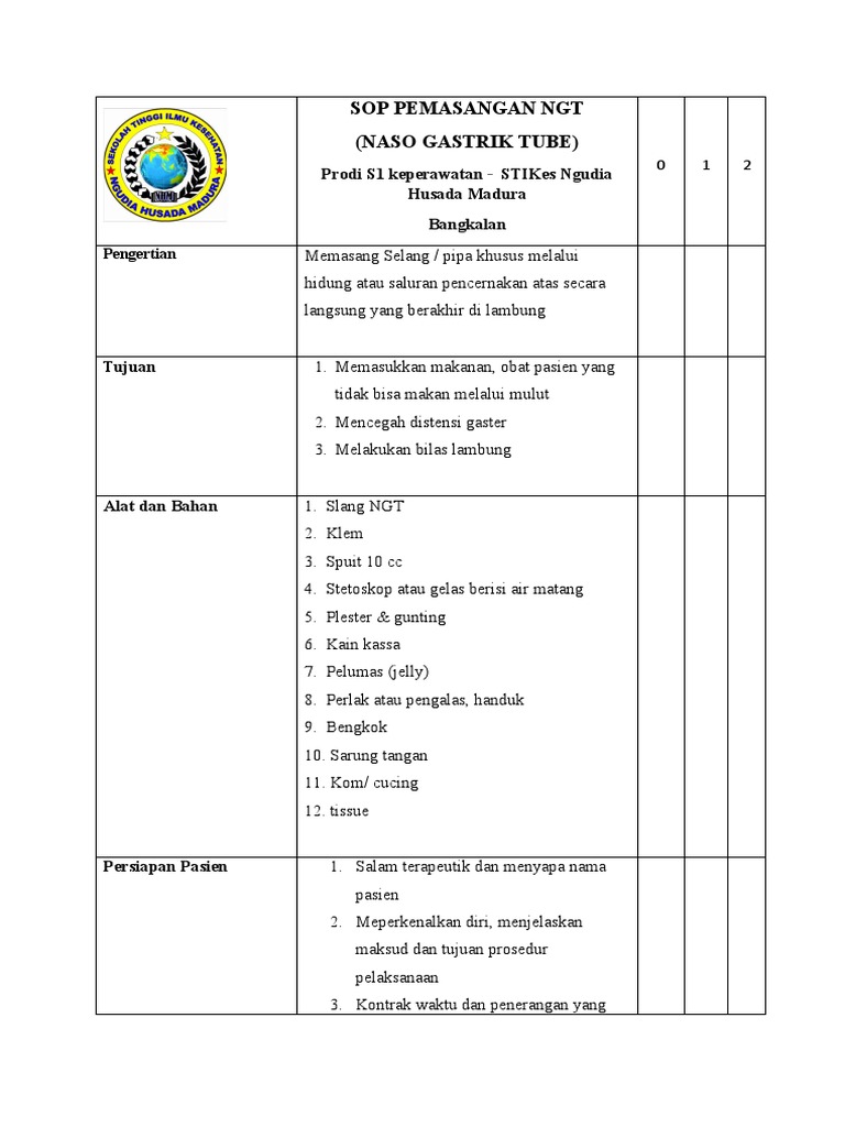 Sop NGT NHM+PENILAIAN | PDF