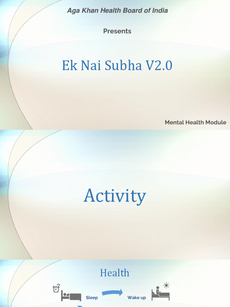 Ek Nai Subha V2.0: Aga Khan Health Board of India | PDF