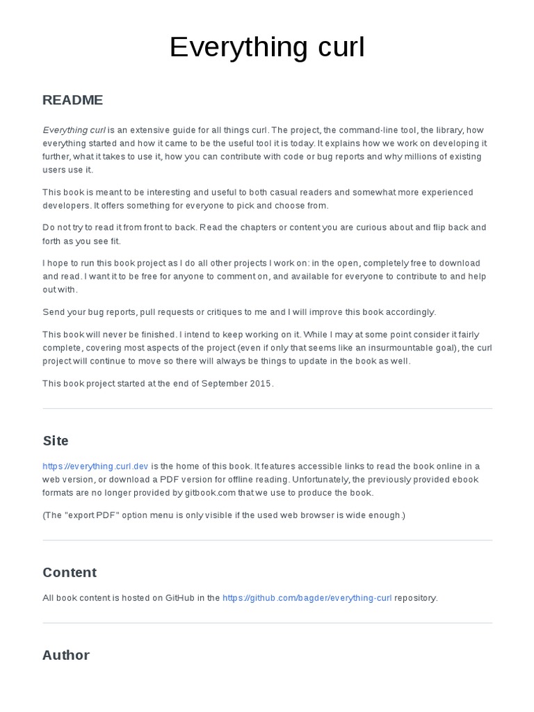Everything Curl: Readme | Download Free PDF | Port (Computer Networking) | File Transfer Protocol