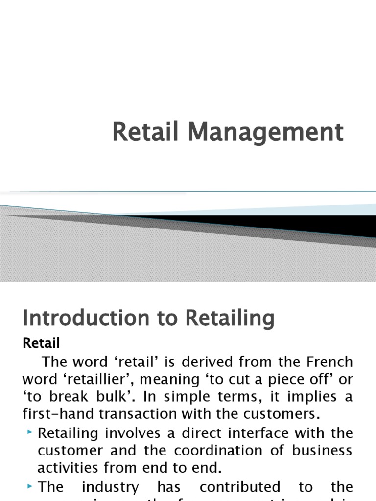 Retail Management | PDF | Retail | Marketing