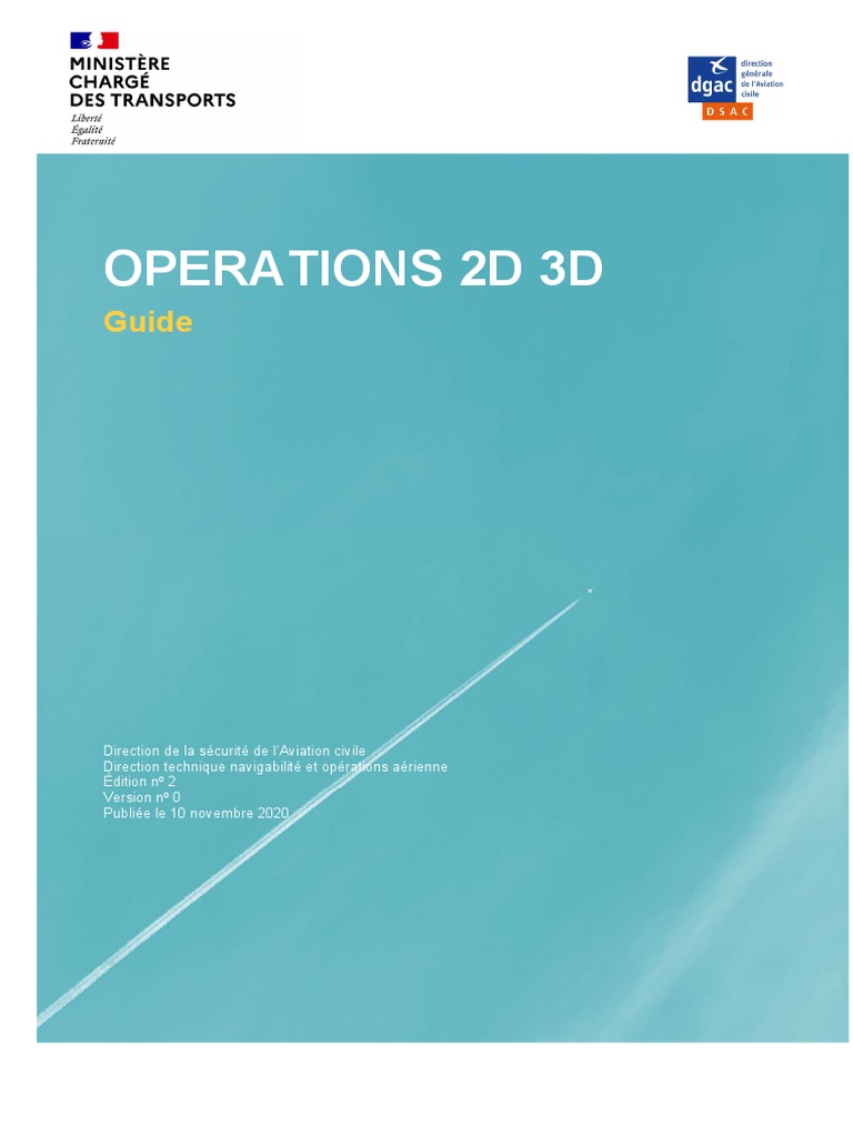 Guide DSAC : Opérations 2D et 3D | PDF | Aérospatiale | Ingénierie des ...