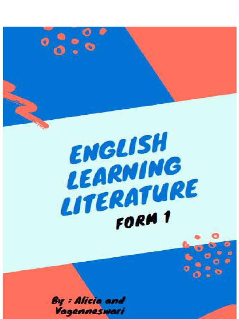 English Literature Learning Form 1 | PDF | Reading Comprehension | Teachers