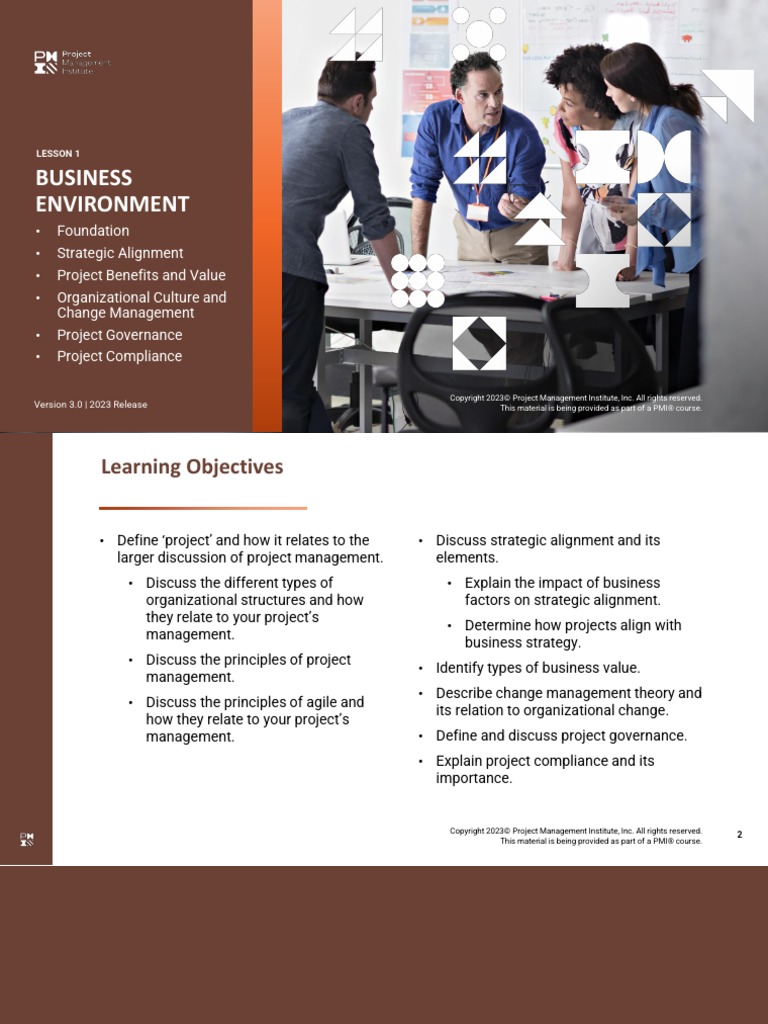 Lesson 1 - PMP Auth Exam Prep | PDF | Project Management | Agile ...