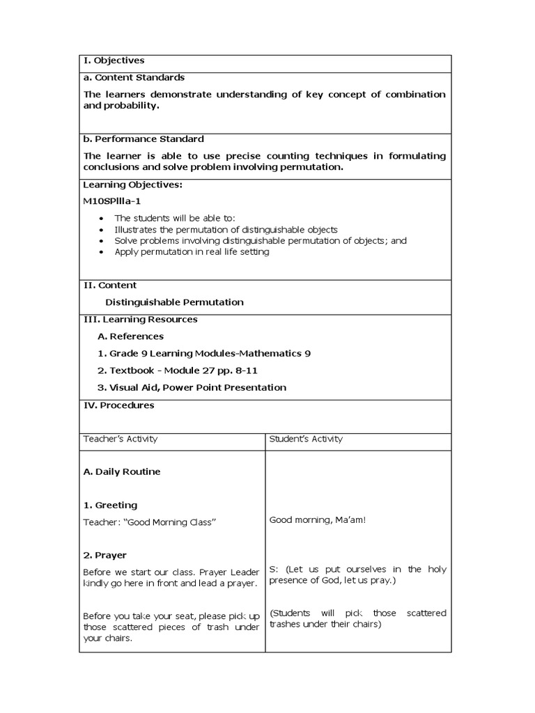 Permutation | Download Free PDF | Learning | Permutation