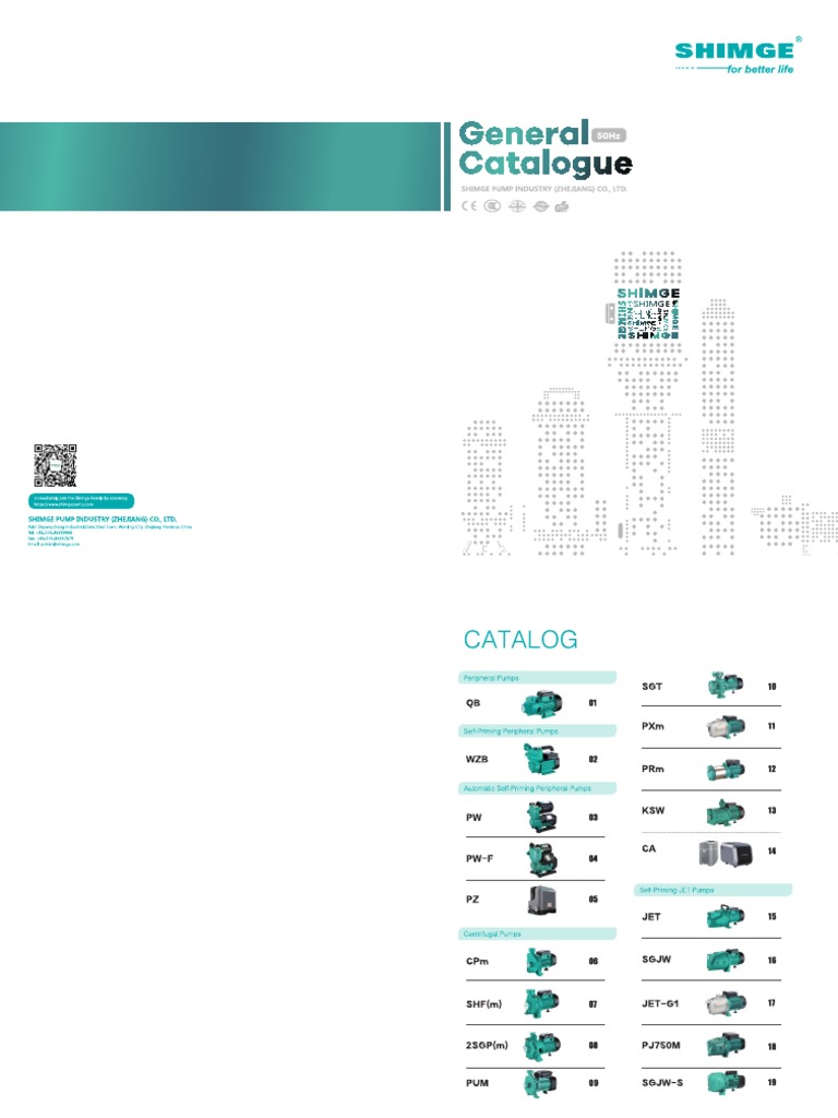 General Catalogue SHIMGE | PDF