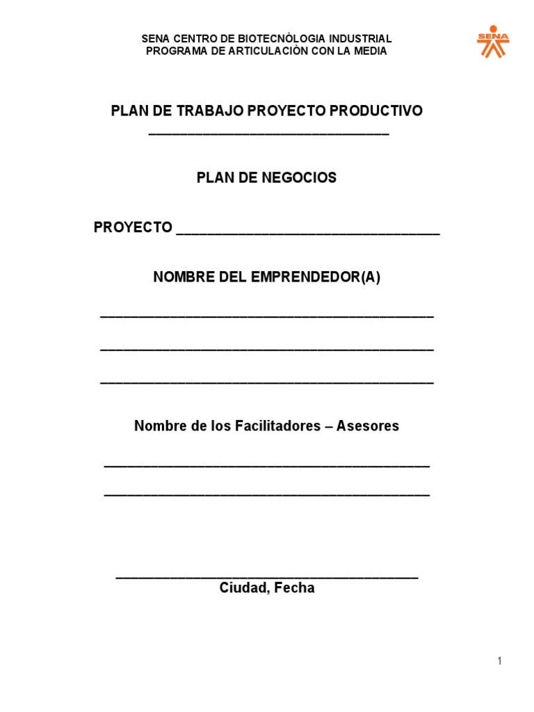 Plantilla para Plan de Negocios V2 | PDF | Iniciativa empresarial | Publicidad