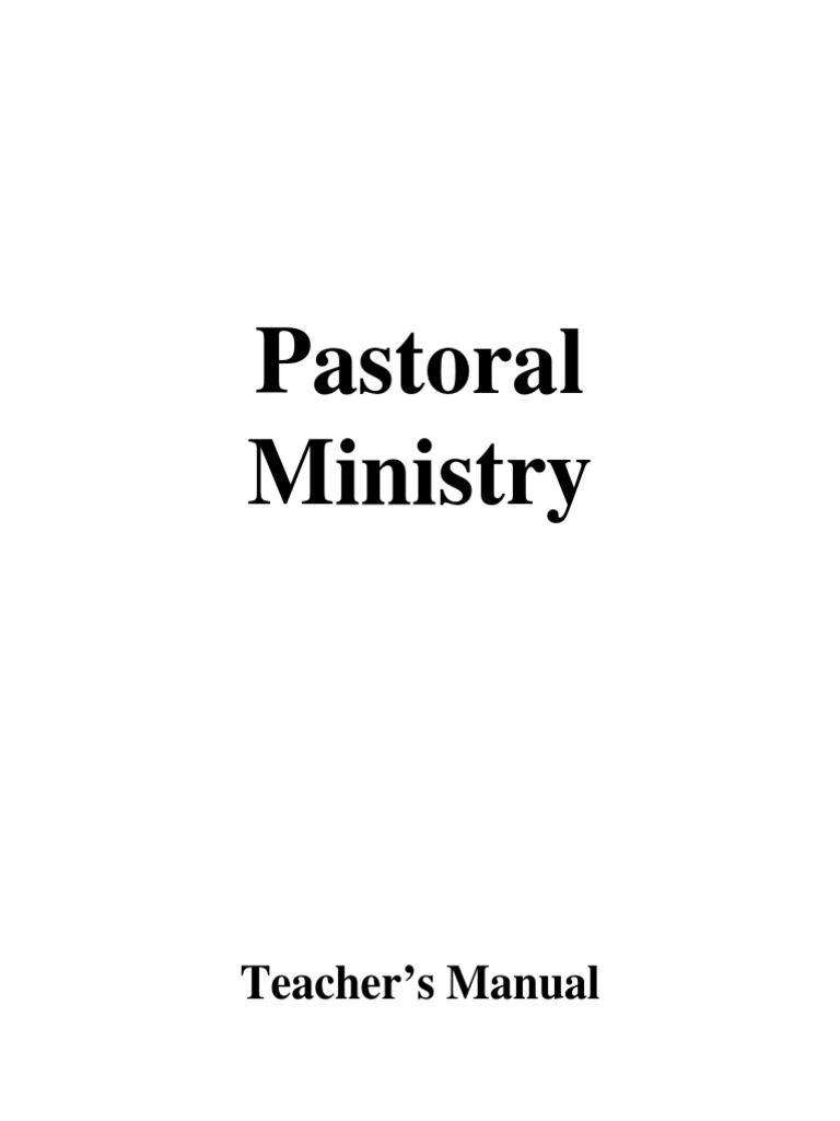 Pastoral Ministry Teacher A4 | Download Free PDF | Elder (Christianity ...