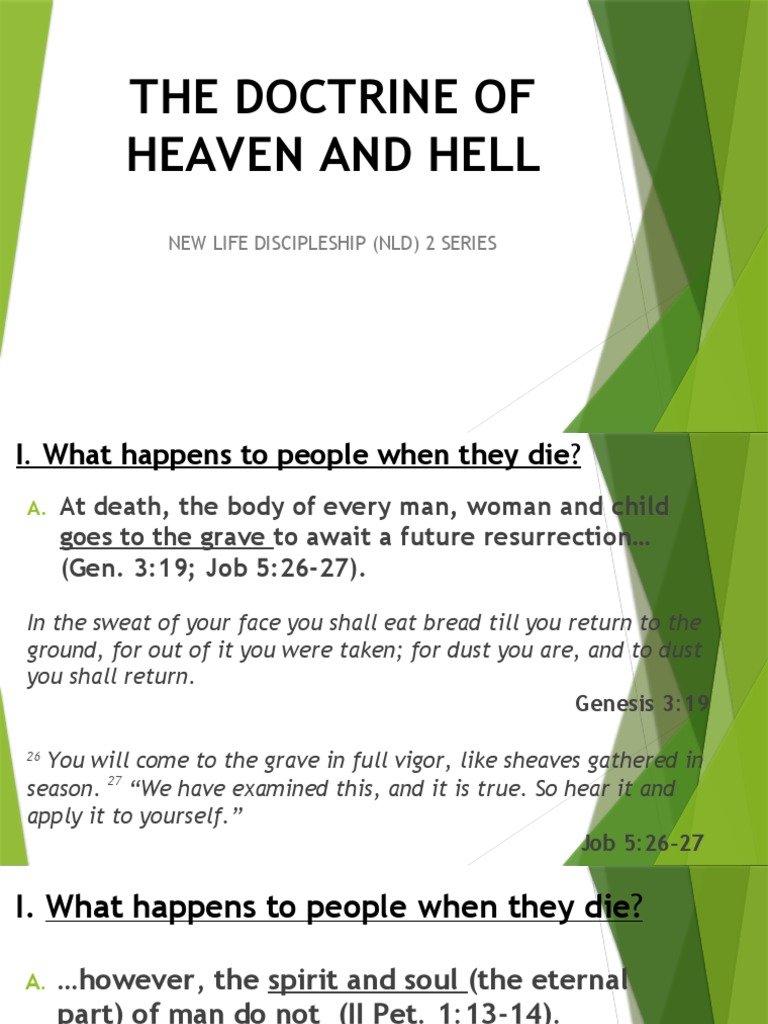 NLD2 - Doctrine of Heaven and Hell | PDF | Last Judgment | Resurrection Of Jesus