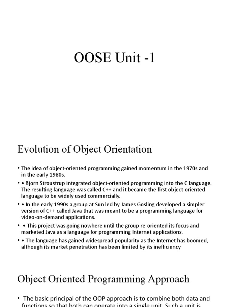 Oose Unit 1 Pdf Inheritance Object Oriented Programming Object Oriented Programming 8694