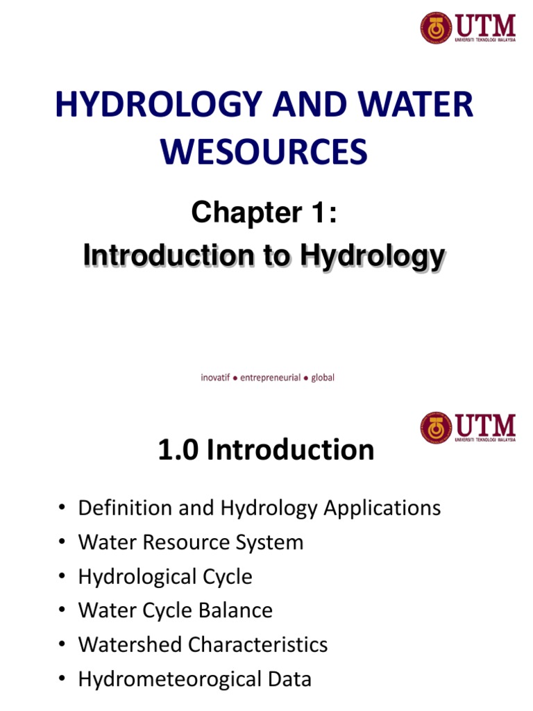 Chapter 1_Introduction to Hydrology | PDF | Drainage Basin | Hydrology