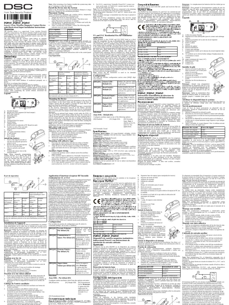 PG9945 PG8945 PG4945 Installation Guide 29010199R003 EN FR ES PT | PDF | Electromagnetic ...