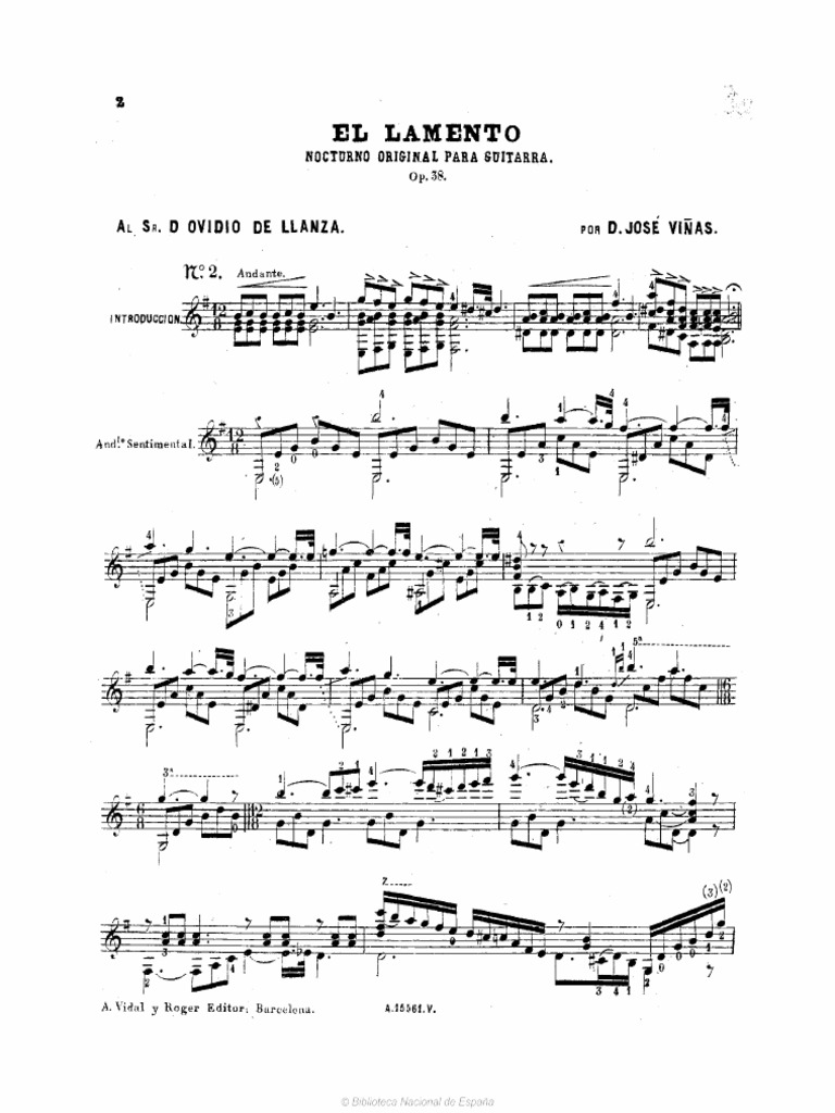 El Lamento - J. Vinas | PDF