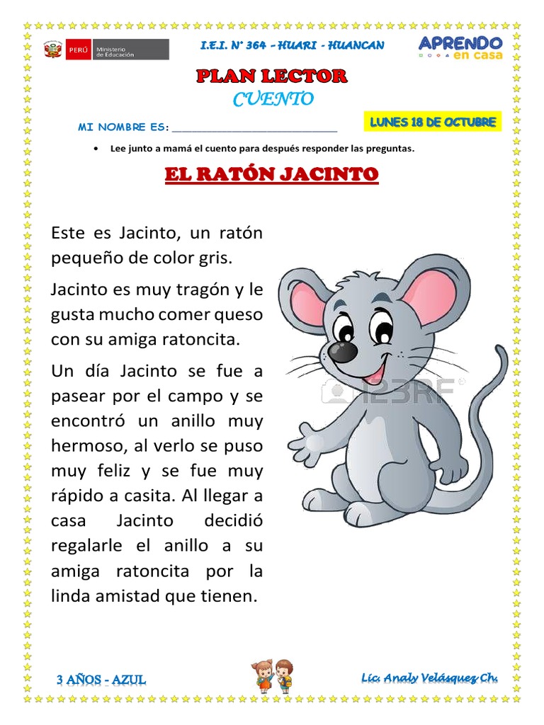 Plan Lector-Cuento 1 | PDF