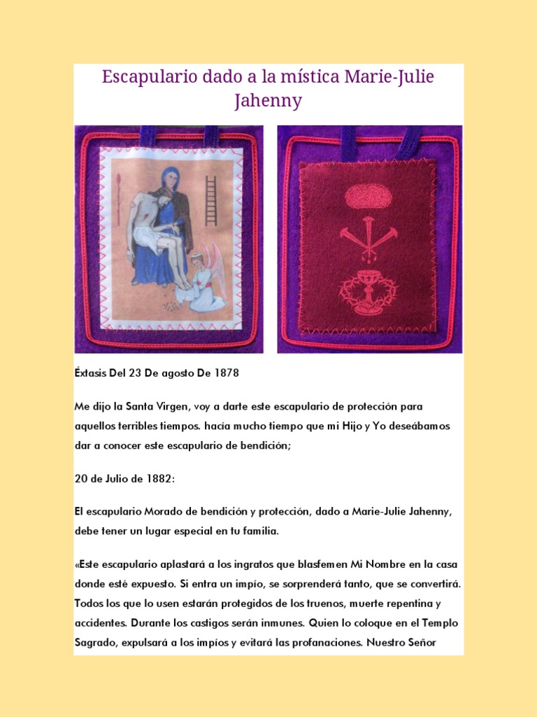 Escapulario Marie-Julie Jahenny | PDF
