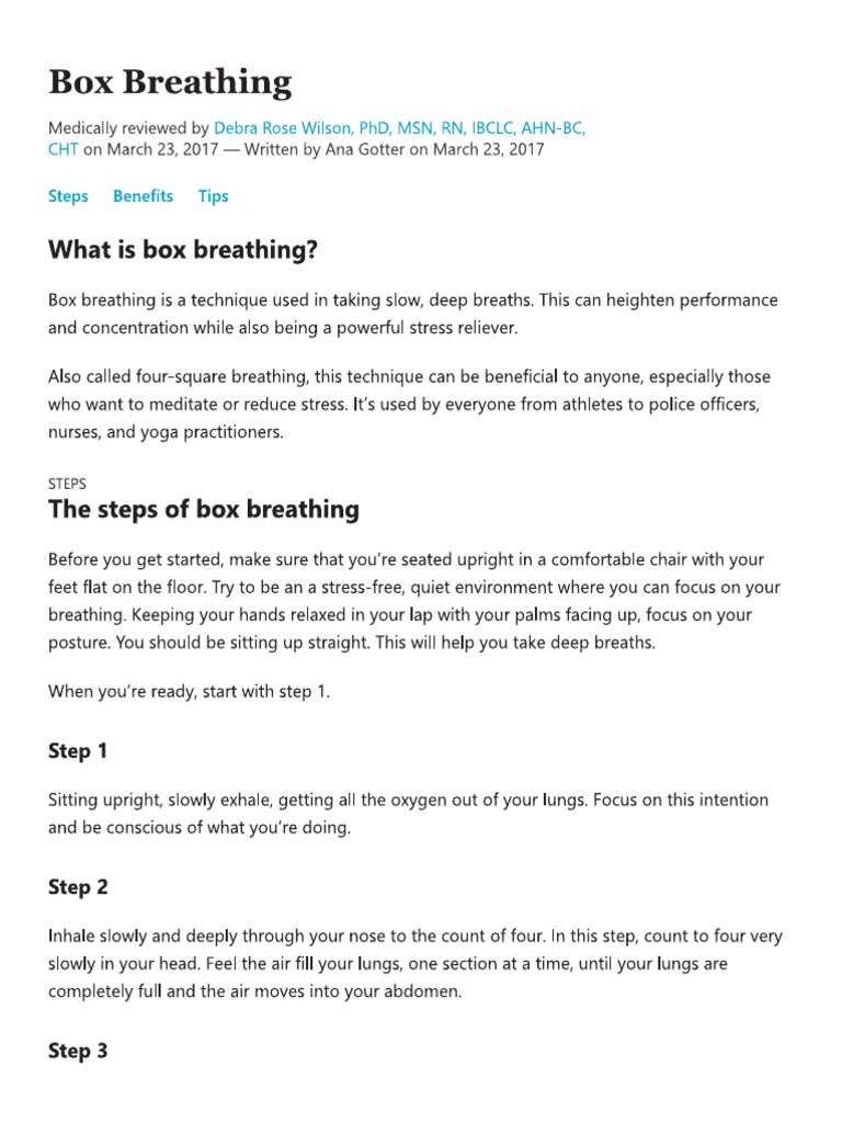 Box Breathing | PDF