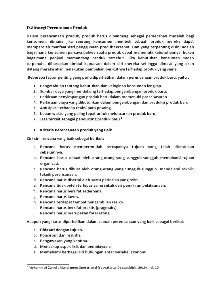 Strategi Perencanaan Dan Perancangan Produk | PDF