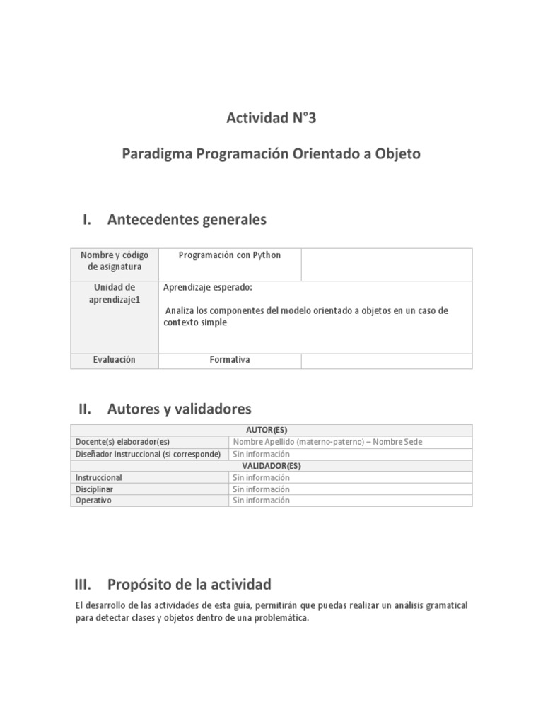 Paradigma Programación Orientado A Objeto Solucionario | PDF | Programación orientada a objetos ...