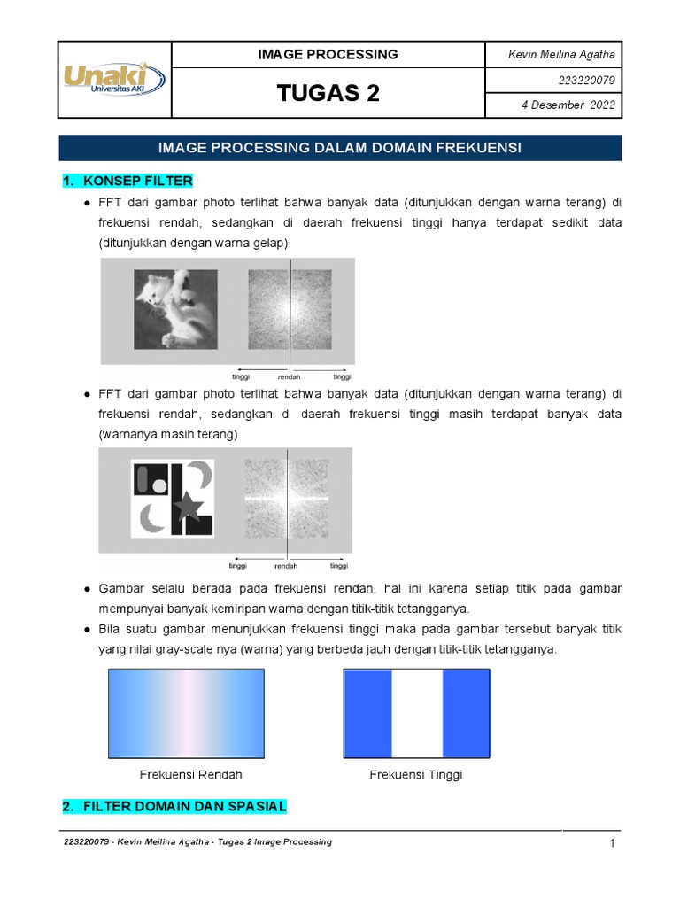 Image Processing Tugas 2 - 223220079 - Kevin Meilina Draft | PDF