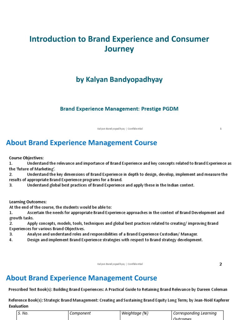Introduction To Brand Experience Management | PDF | Customer Experience ...