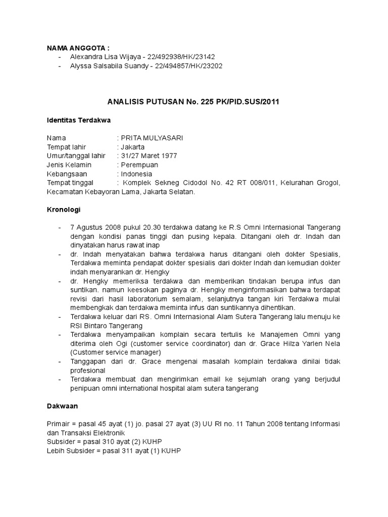 Analisis Putusan | PDF