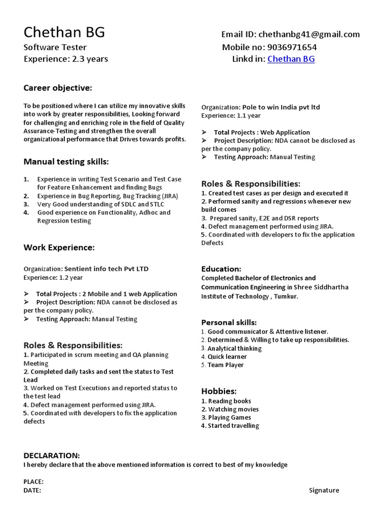 Chethan Resume | PDF | Systems Science | Information Technology Management
