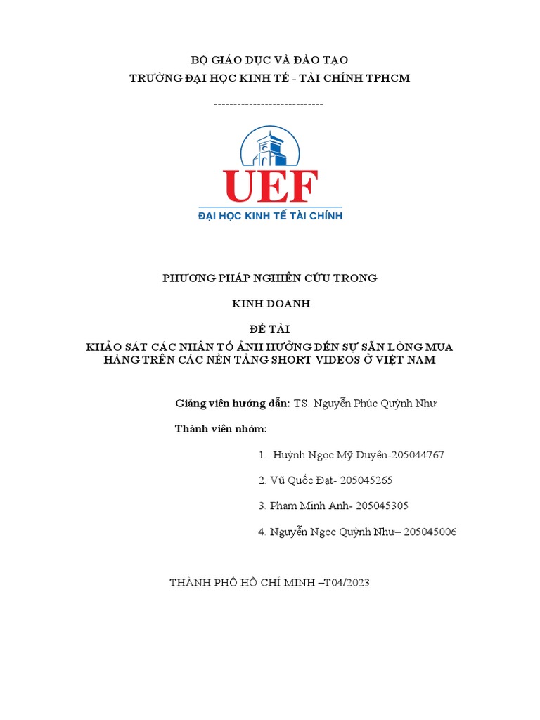 Báo Cáo NCKH Short-Video | PDF