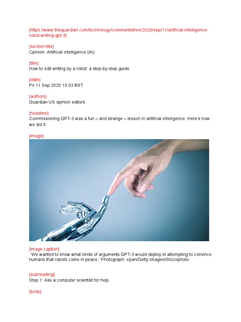 Guardian - How To Edit Writing by A Robot - A Step-By-Step Guide ...