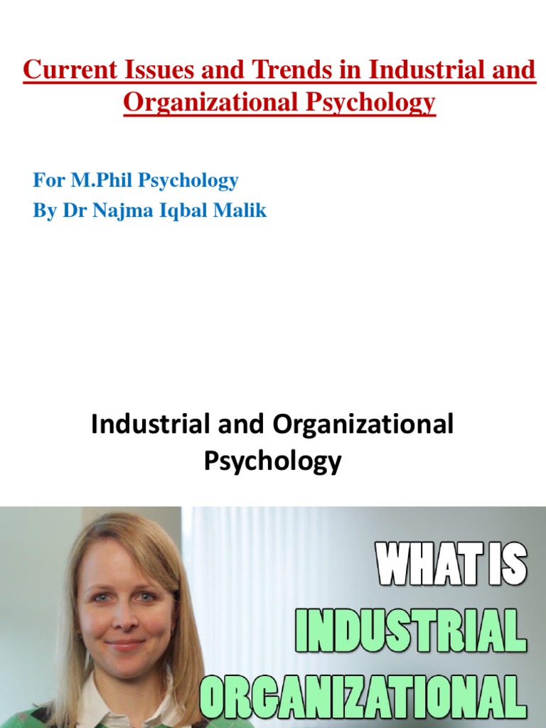 Trends in Industrial-Organizational Psychology | PDF | Industrial And ...