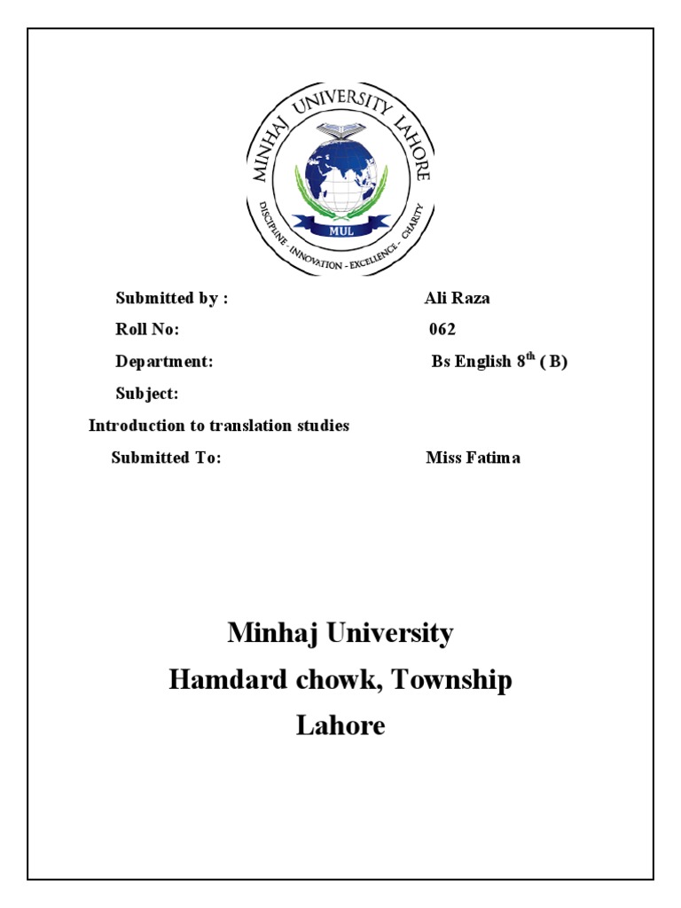 Translation Studies Assignment #1 Ali Raza | PDF | Translations | Idiom