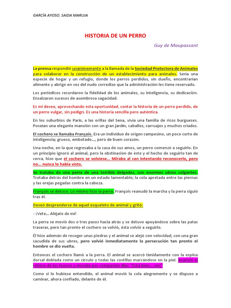 Historia de Un Perro | PDF