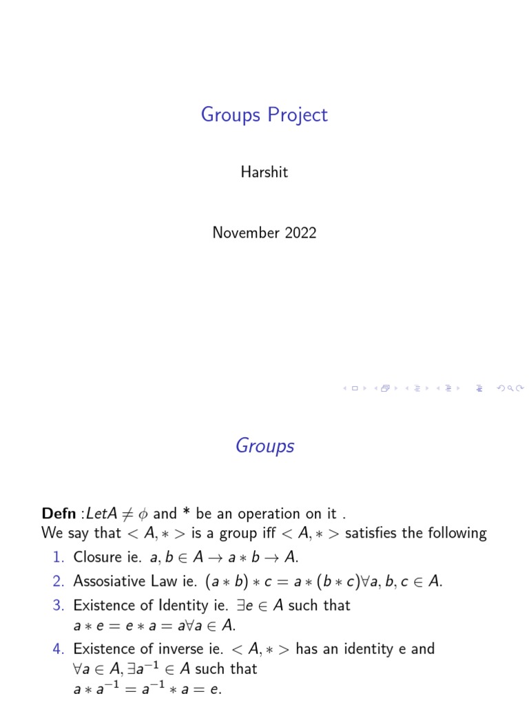 Groups Project Pdf