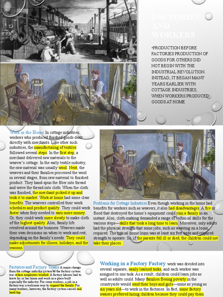 The Industrial Revolution-Factories and Workers | PDF | Weaving | Textiles