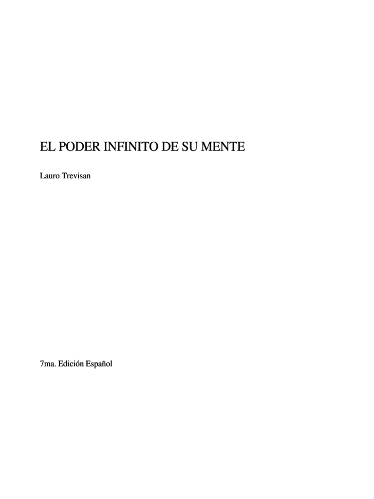 El Poder Infinito de Su Mente El Poder Infinito de Su Mente: Lauro ...
