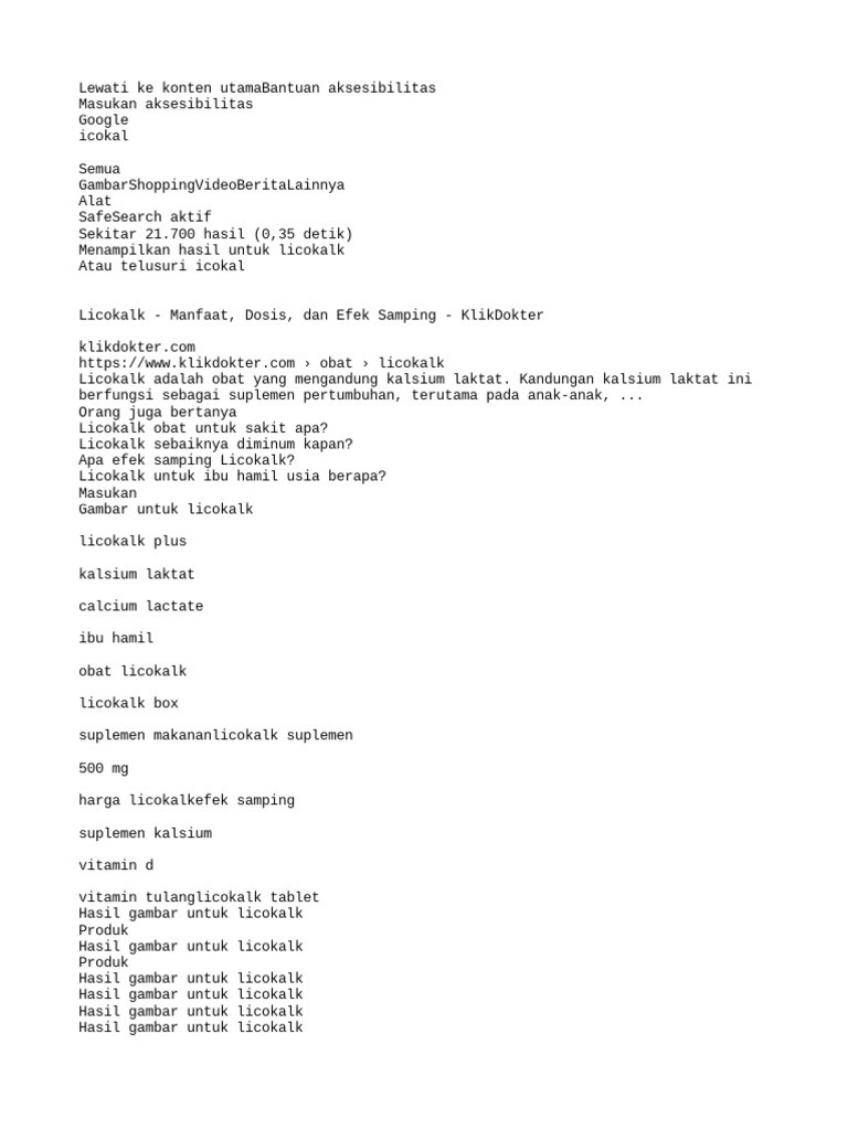 Licokalk: Manfaat, Dosis, Efek Samping | PDF