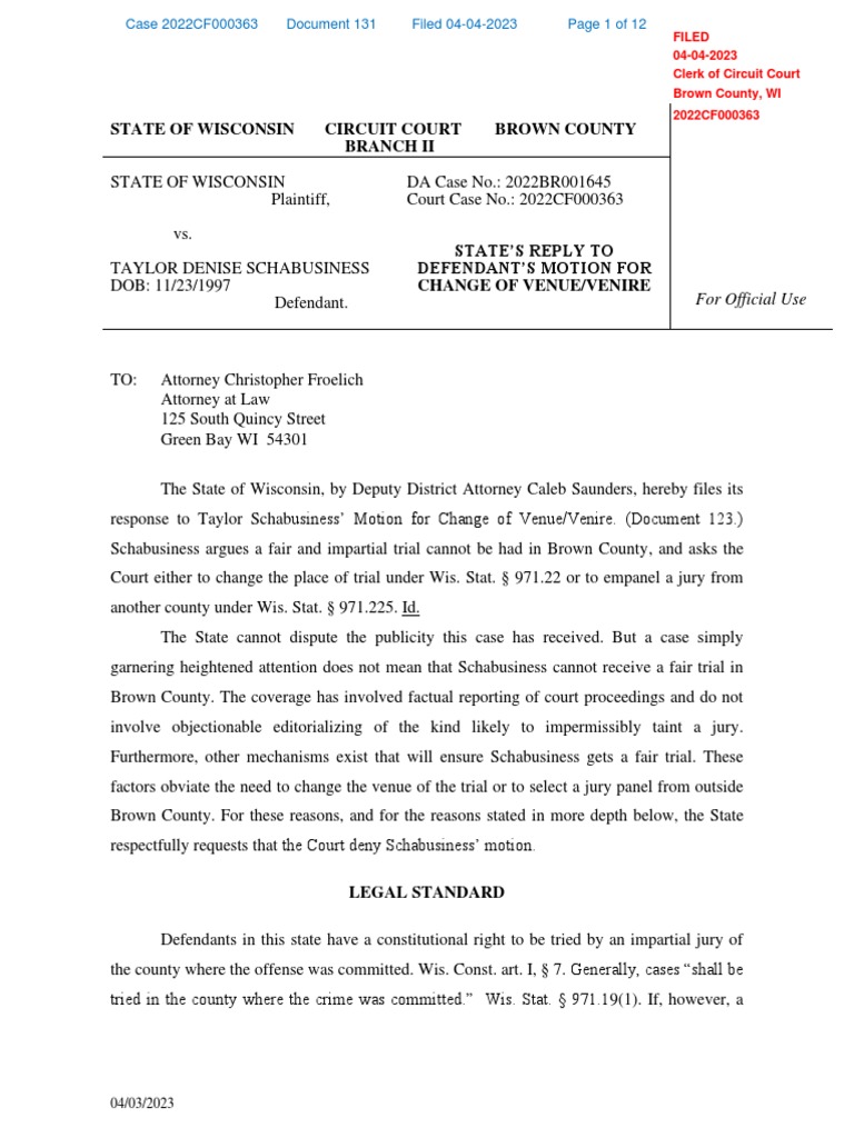 Schabusiness Response | PDF
