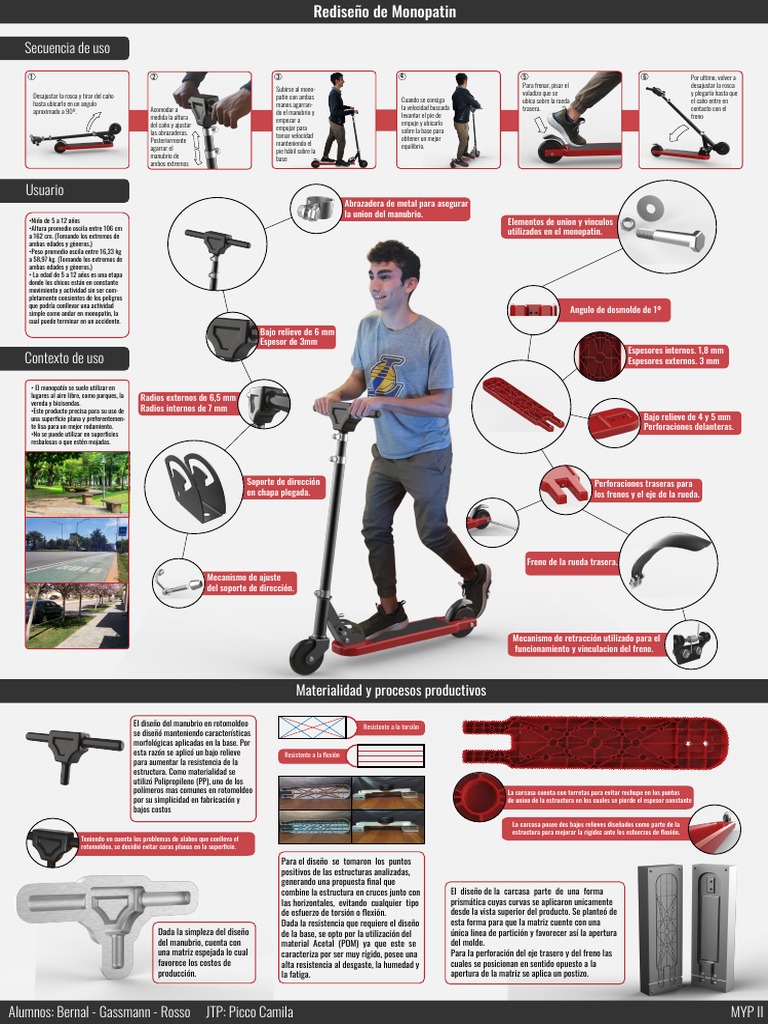 Rediseño de Monopatin | Descargar gratis PDF | Doblar | Ingeniería mecánica