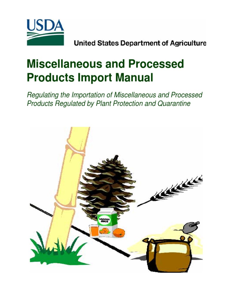 Miscellaneous and Processed Products Import Manual | PDF | Lumber | Wood