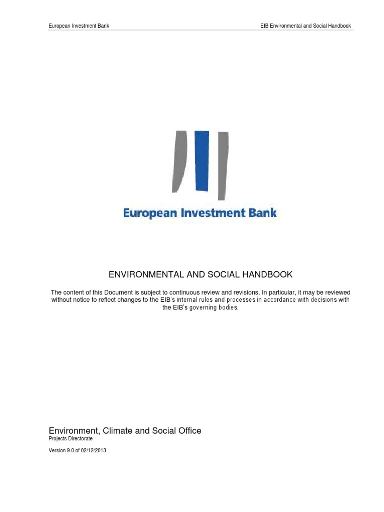 EIB Environmental and Social Standards 2023 | PDF | Sustainability ...