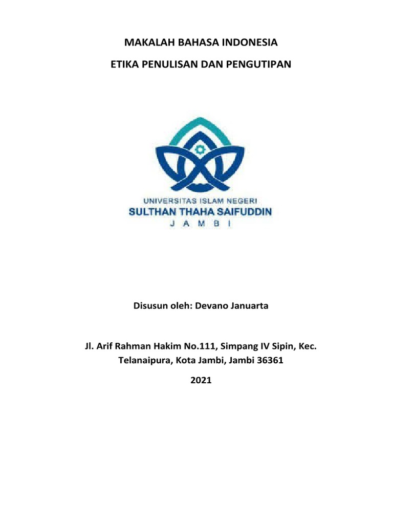 Etika Penulisan Dan Pengutipan Pdf 