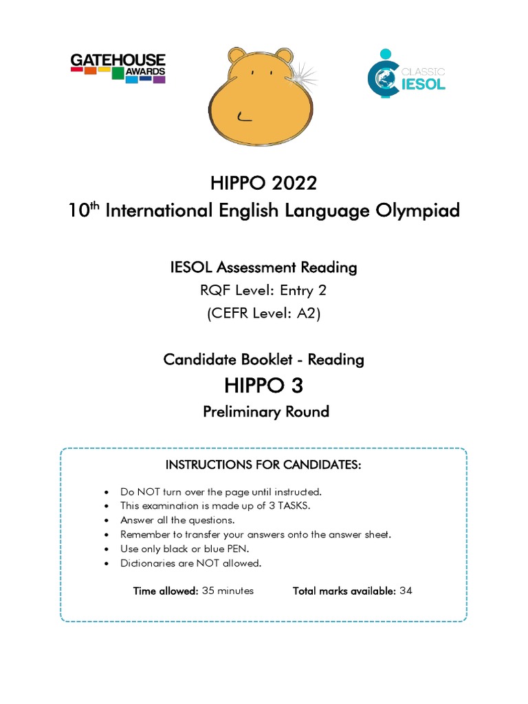 HIPPO 2022 10 International English Language Olympiad | PDF