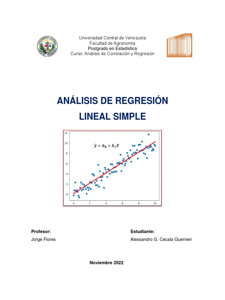 Análisis de Regresión Lineal Simple | PDF | Análisis de variación | Teoría estadística