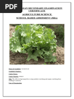 Agricultural Science - SBA MARKING SCHEME | PDF | Information | Data