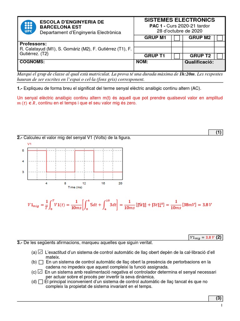 STI PAC1 Fall 2020 Solved (Catalan) | PDF