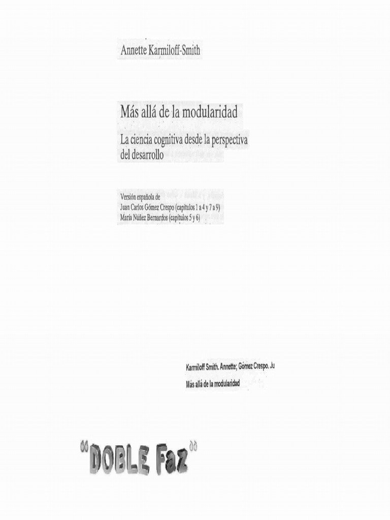 KARMILOFF - Mas Allá de La Modularidad CAP I | PDF