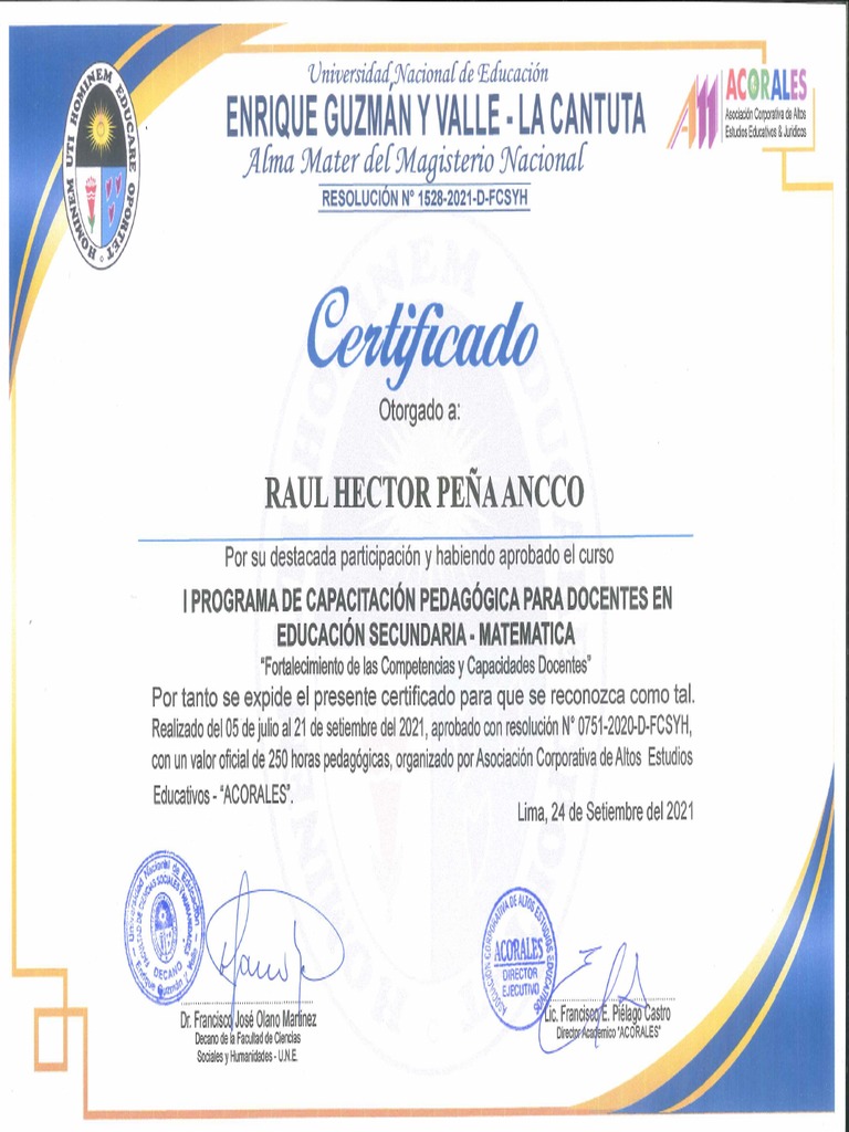 Certificados | PDF