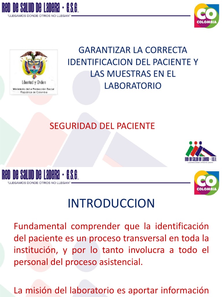 Garantizar La Correcta Identificacion Del Paciente Y Las Muestras en El Laboratorio | Descargar ...