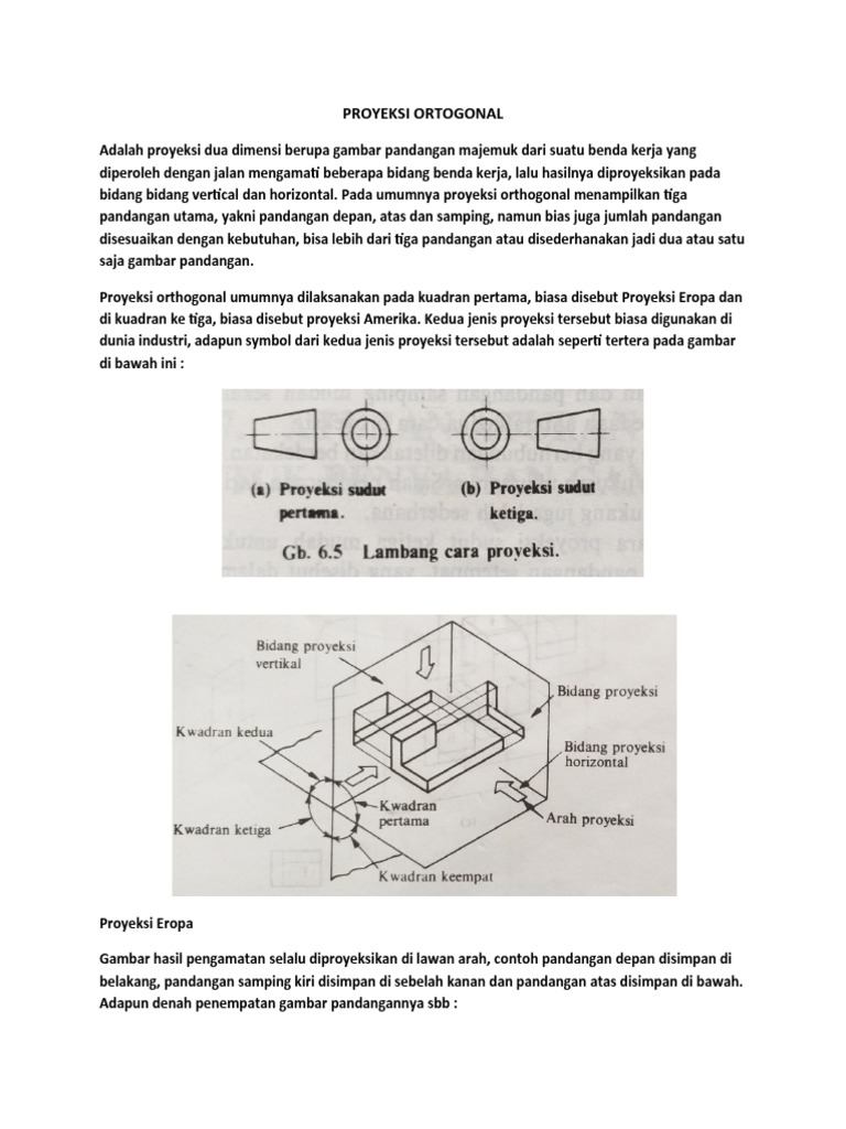 Proyeksi Ortogonal | PDF